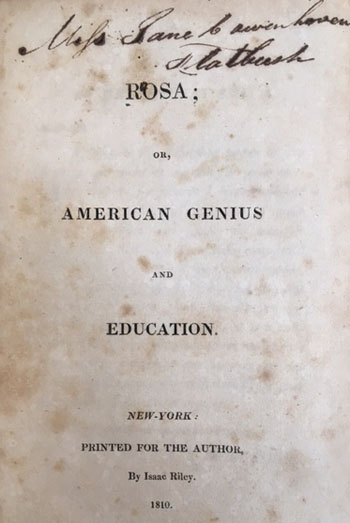 “Rosa” and The Formation of an American Literature – Interminable Rambling